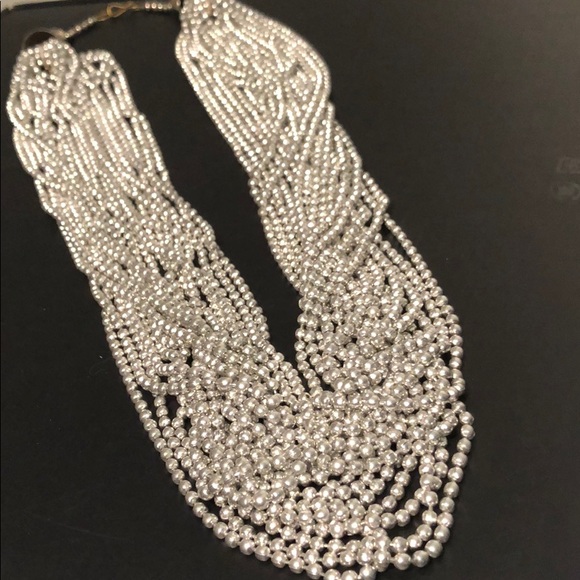 Jewelry | Vintage 2 Long Strands Of Silver Beading | Poshmark